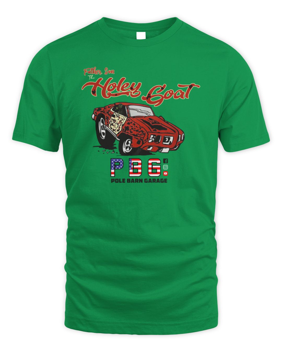 Pole Barn Garage Merch PBG Father, Son and Holey Goat T-shirt