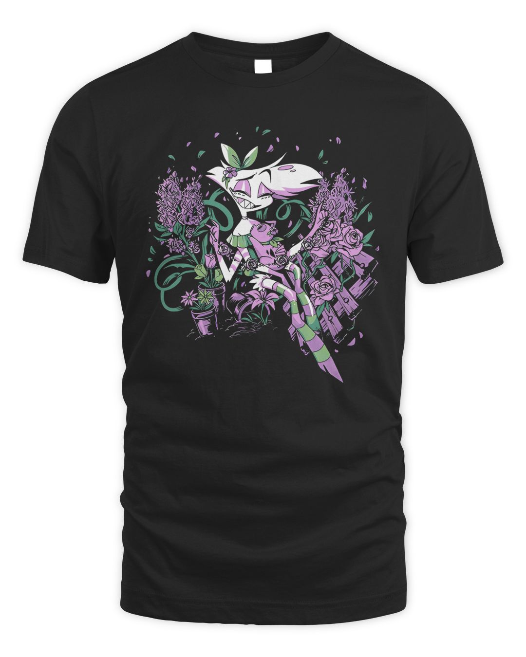 Sharkrobot Vivziepop Helluva Boss Merch Angel Dust Fat Nuggets Spring Shirt