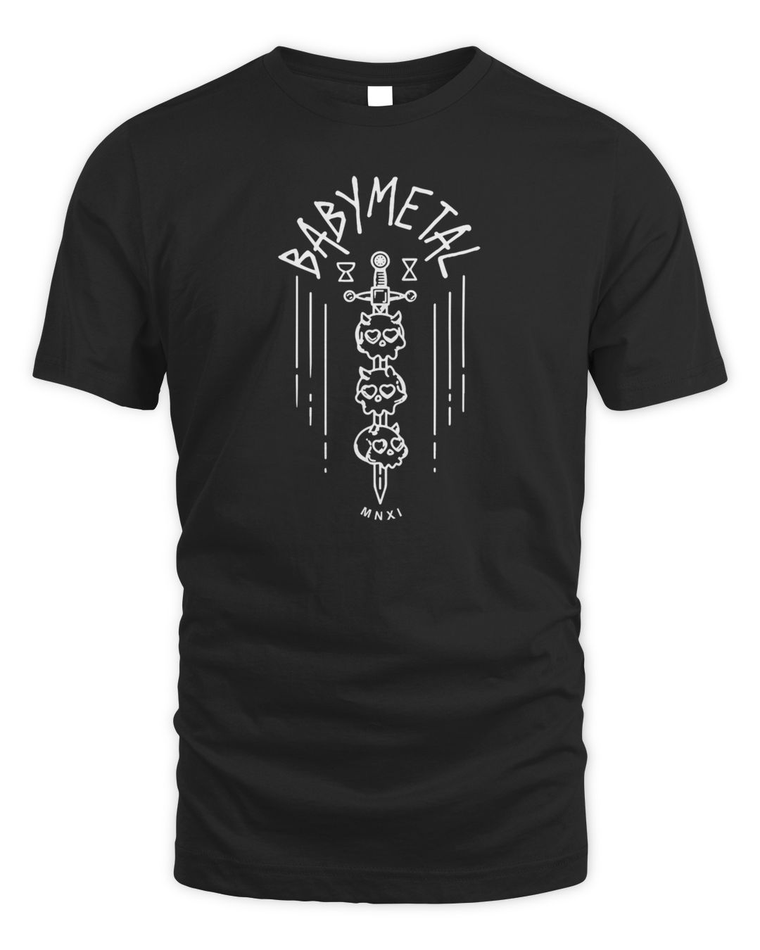 Babymetal Merch Skull Sword Slim Fit T-Shirt