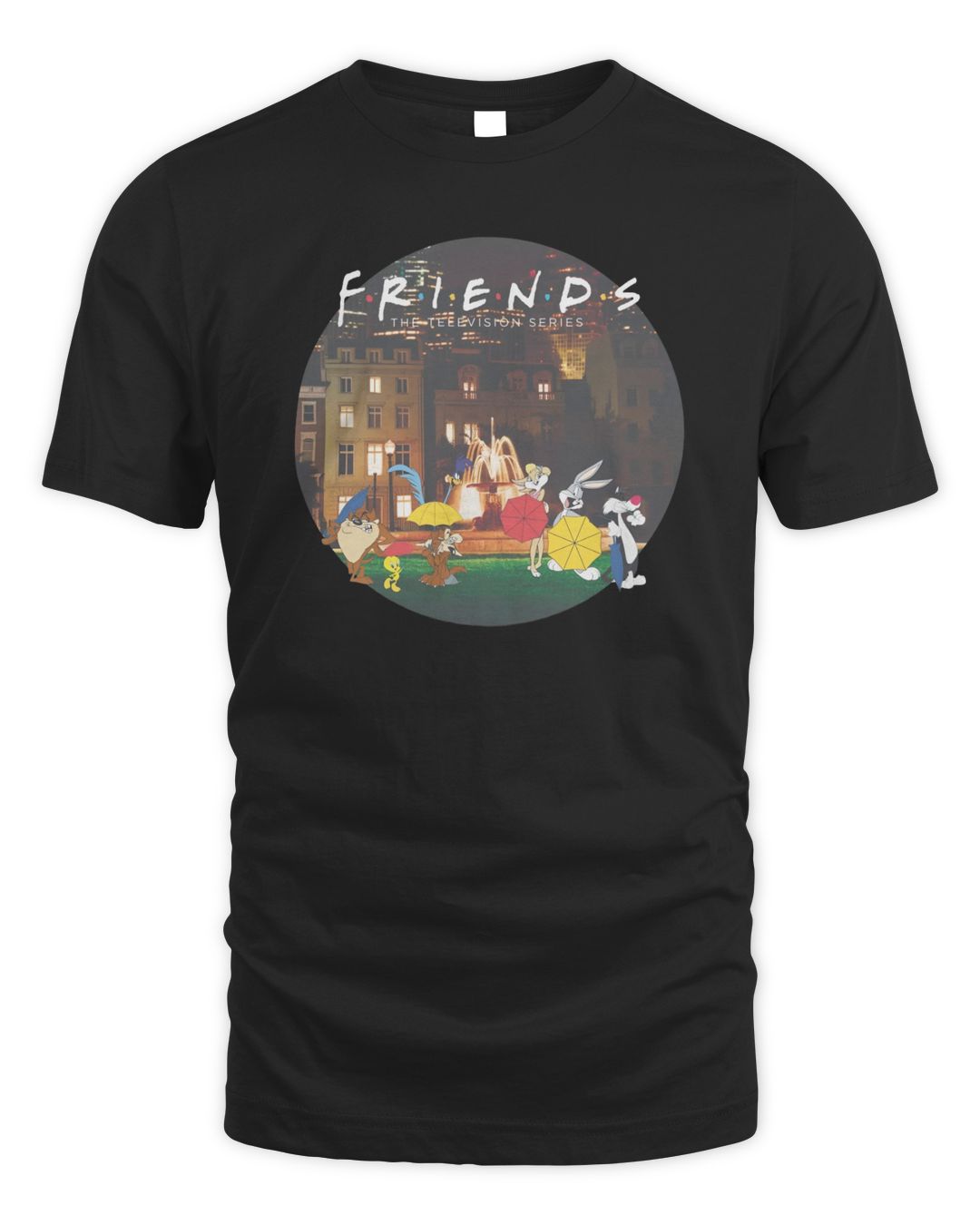 Warner Bros Shop Wb 100 Looney Tunes x Friends Intro Scene T-Shirt
