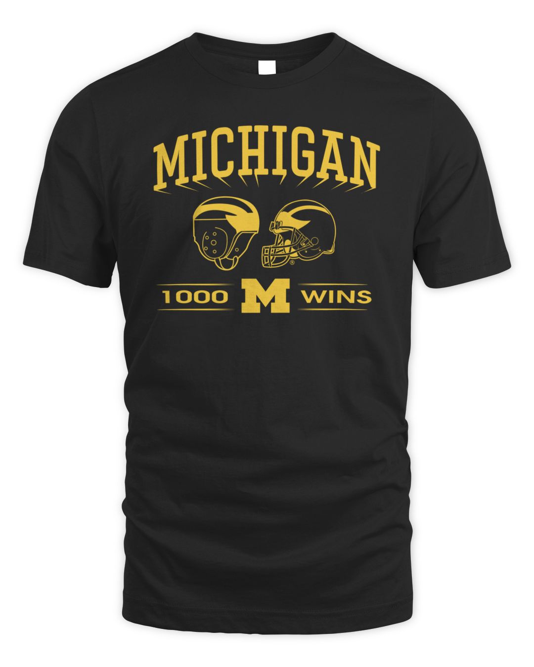 Mden Merch Michigan Wolverines Football 1000 Wins Dual Helmet Shirt Hoodie