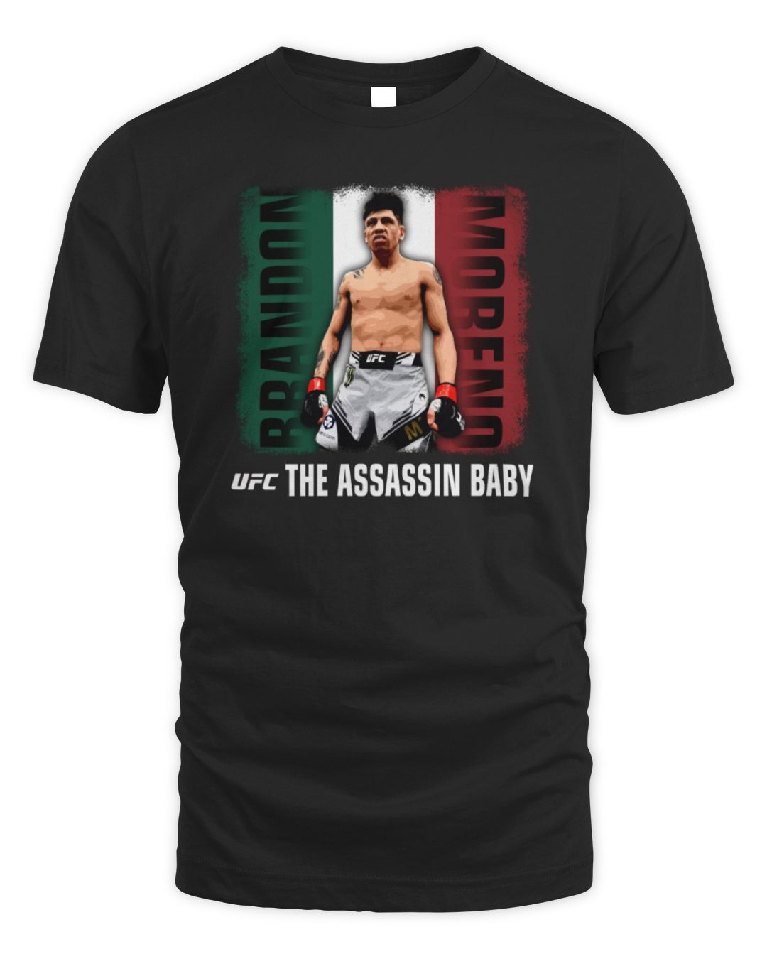 Ufc Merch Brandon Moreno Mexican Flag T-Shirt