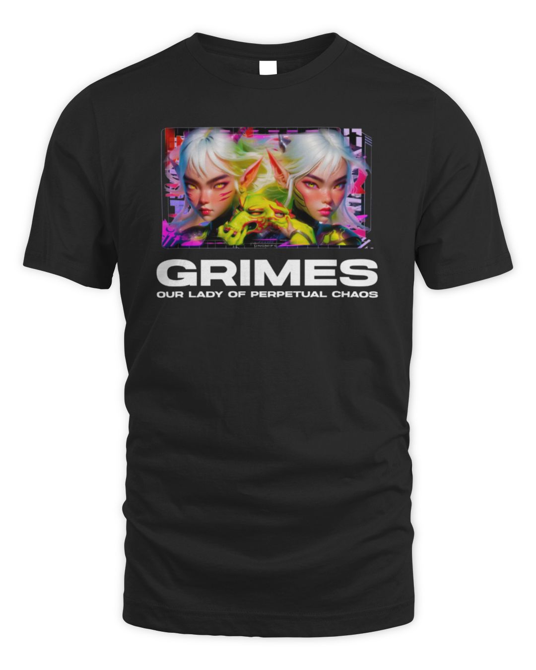 Grimes Merch Our Lady Of Perpetual Chaos T-Shirt
