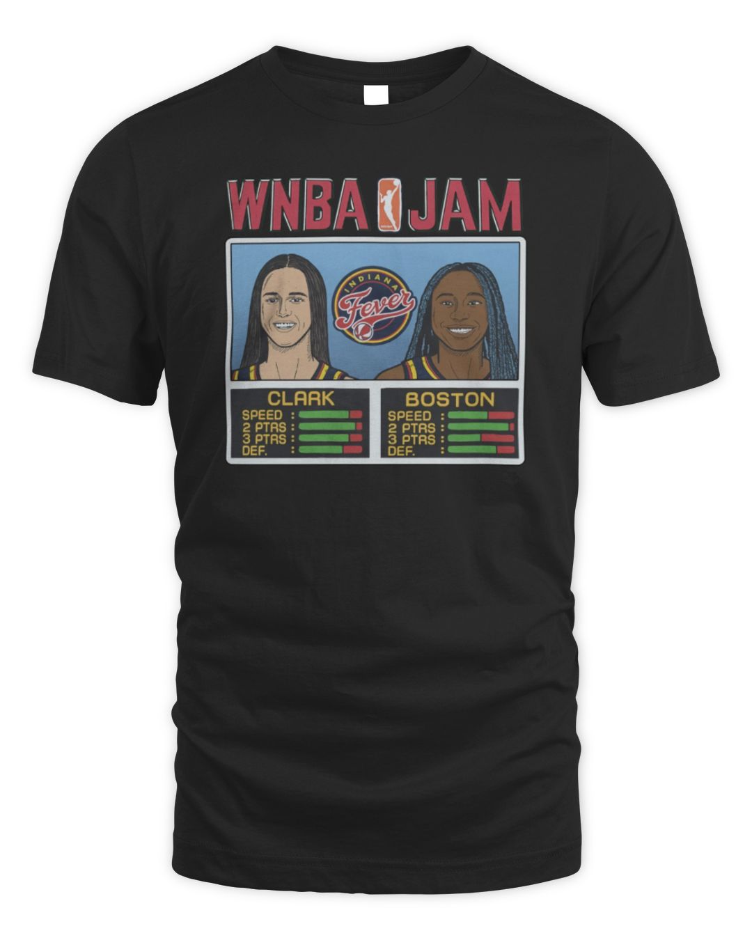 Indiana Fever Merch WNBA Jam Caitlin Clark x Aliyah Boston T-shirt
