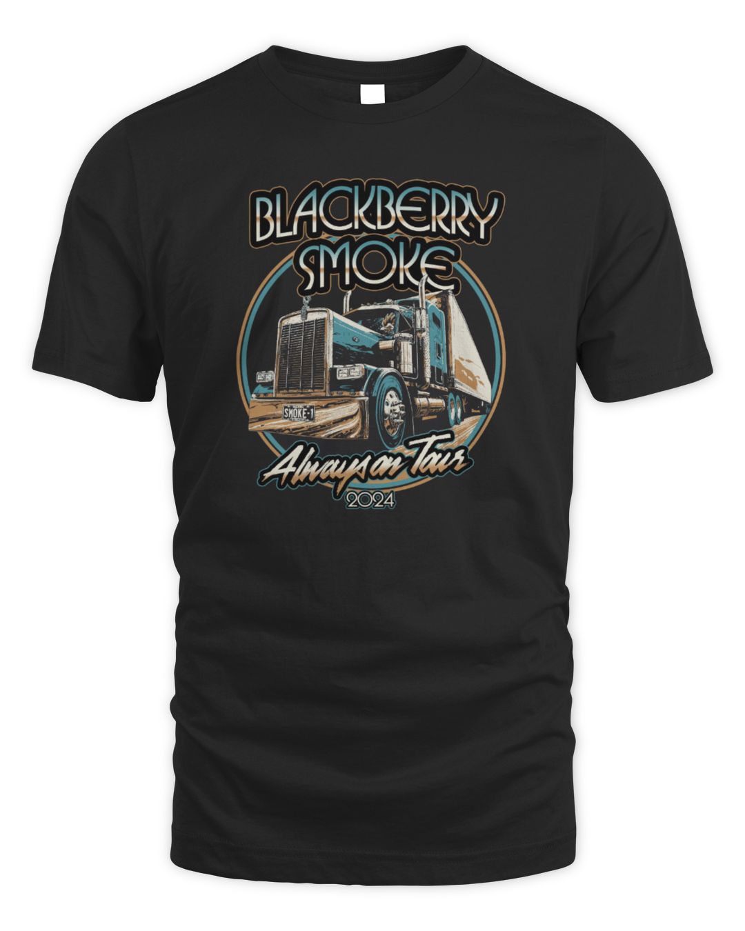 Blackberry Smoke Merch Store 2024 Rooster At The Wheel Tour Tee Shirt