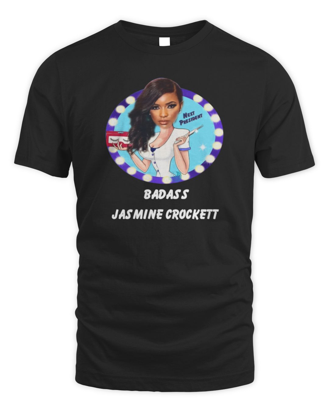 Jasmine Crockett Merch Badass Jasmine Crockett T-Shirt