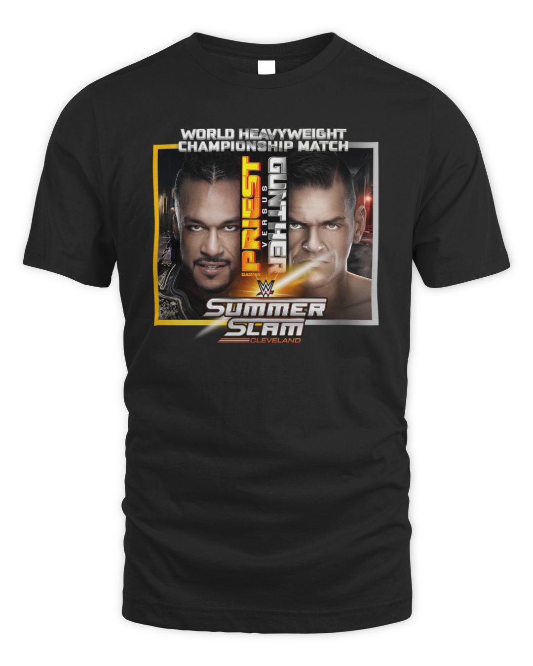 Wwe Merch Summer Slam 2024 Damian Priest vs Gunther Matchup Shirt