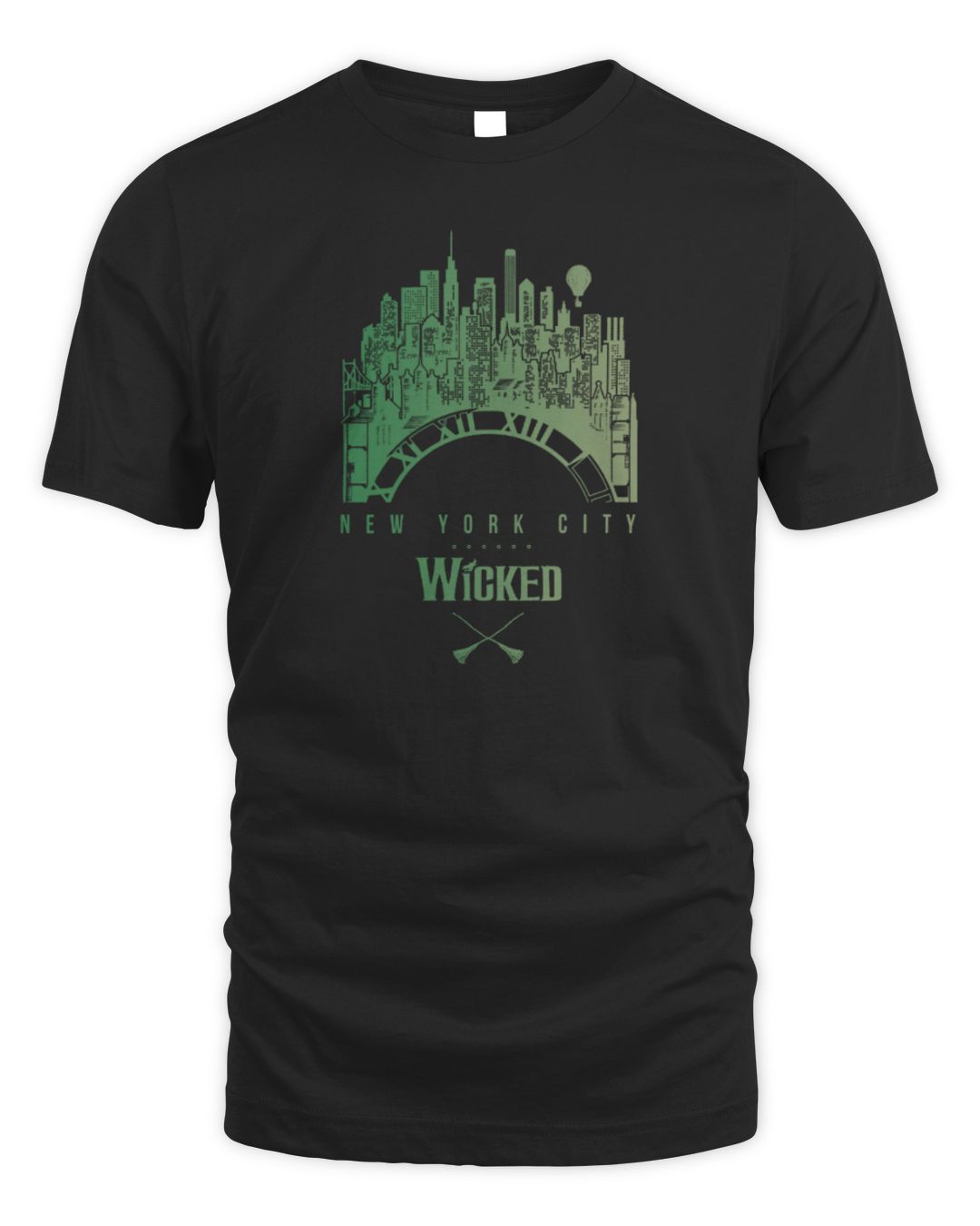 Wicked Movie Merch Store Wicked NYC Clock T Shirt