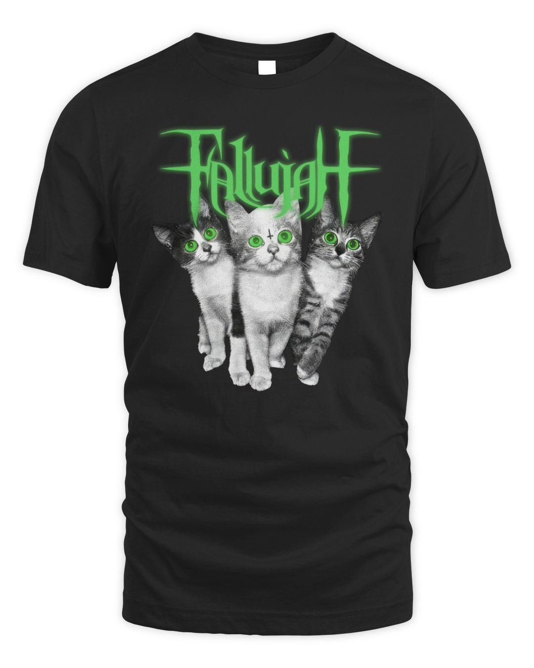 Fallujah Band Merchandise Dark Cats Halloween 2024 Tee