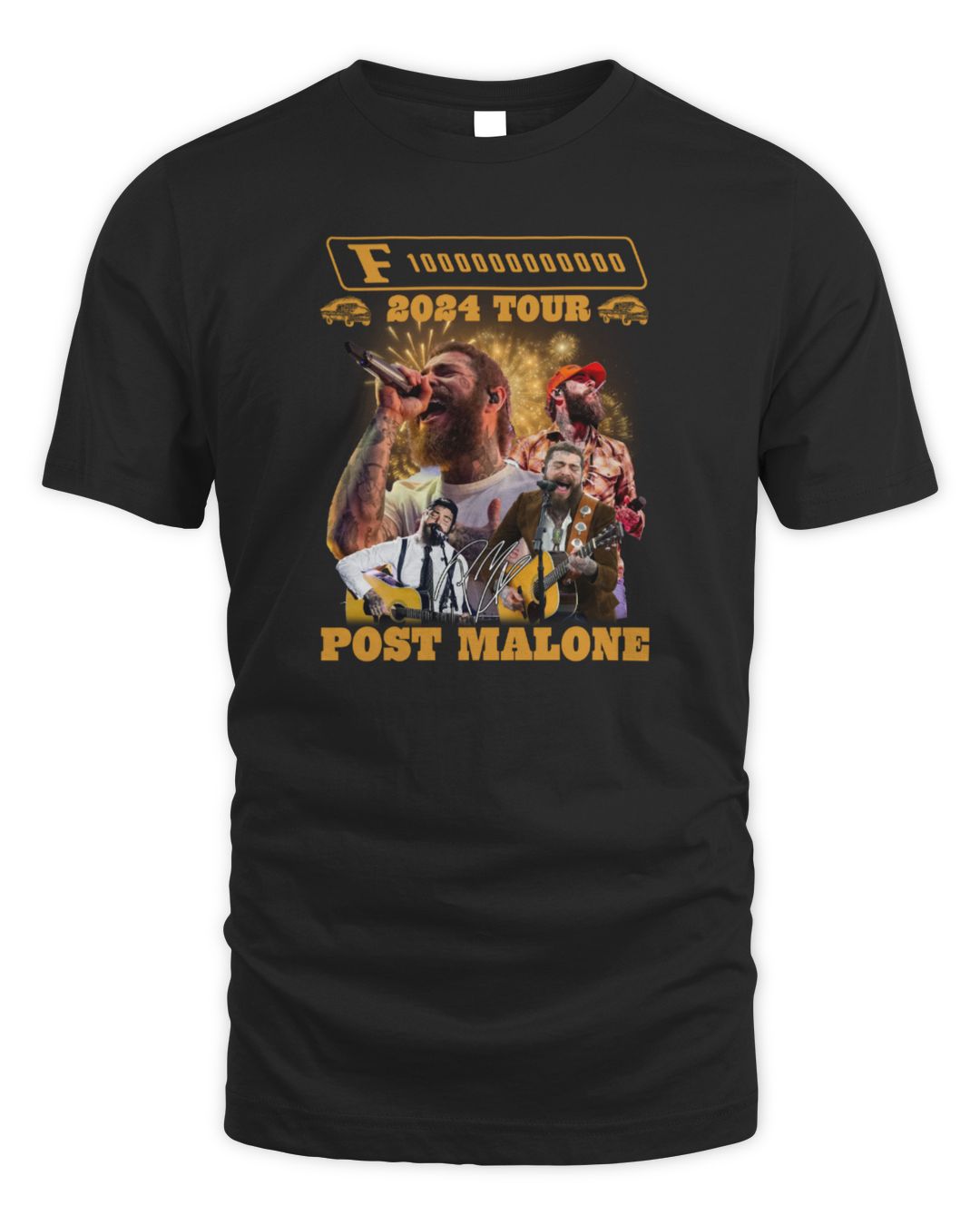 Post Malone F1 Trillion Tour Merch Post Malone 2024 Tour Shirt
