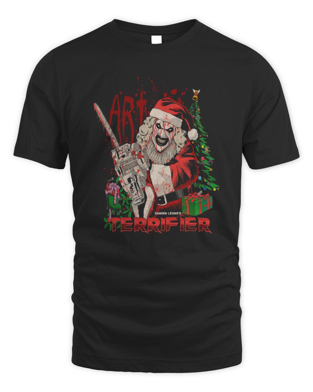 Art The Clown Merch Terrifier Halloween Santa Art The Clown Shirt