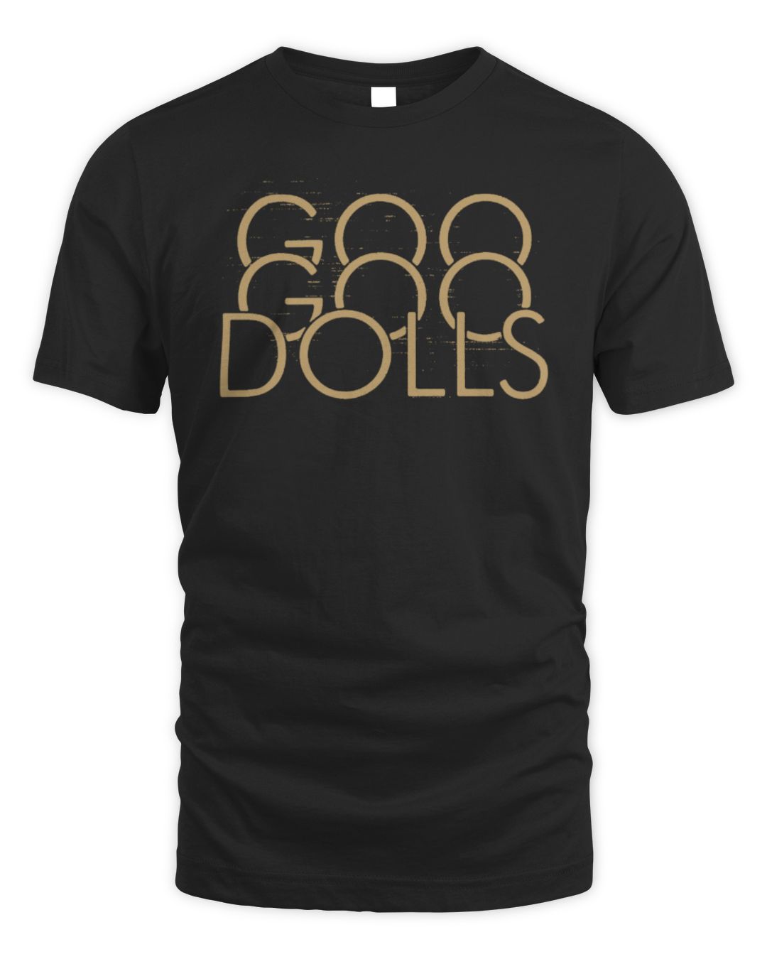 Goo Goo Dolls Official Store Stacked Gold Logo T-Shirt