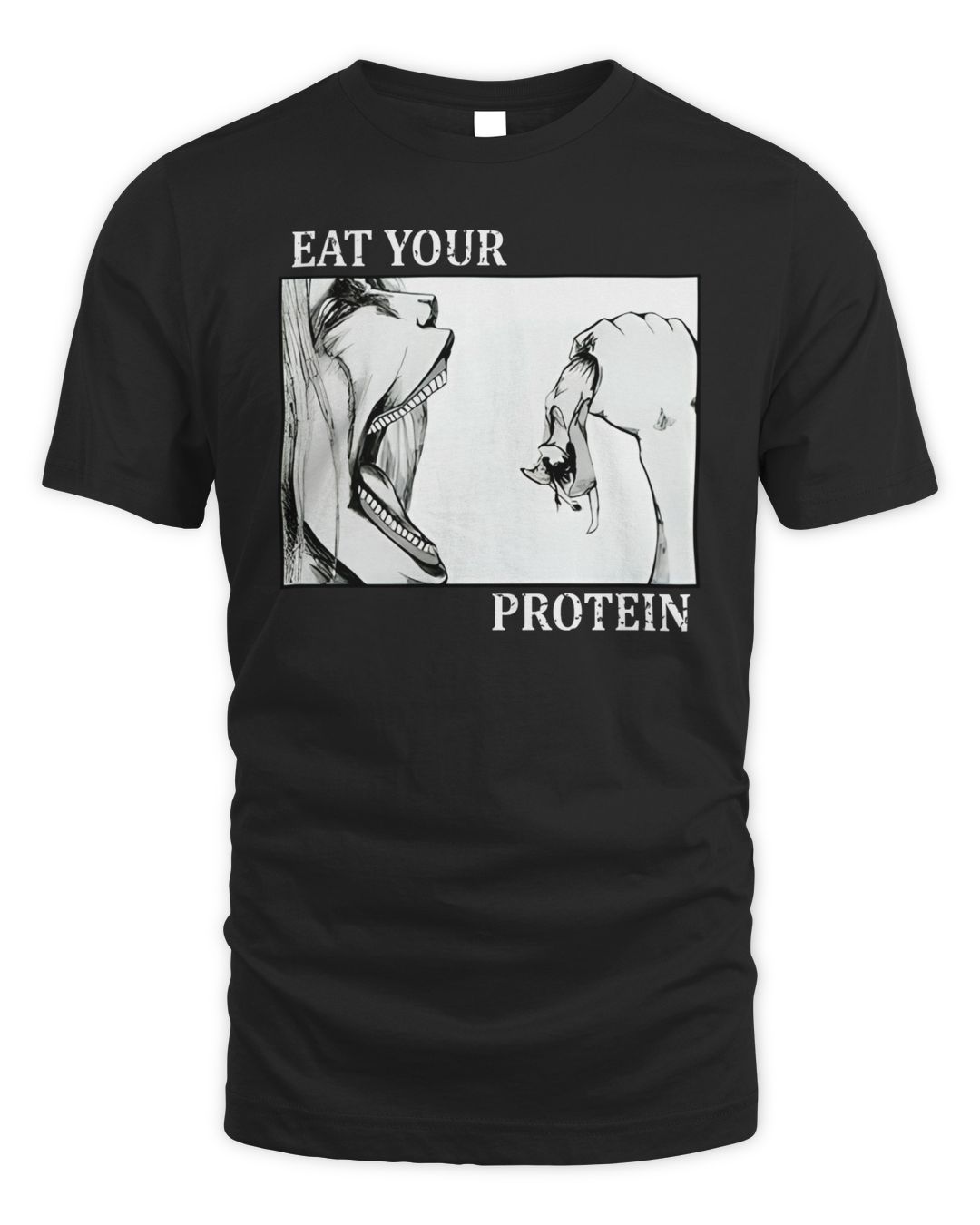 Official Eat Your Protein Attack On Titan Anime Gym T Shirt