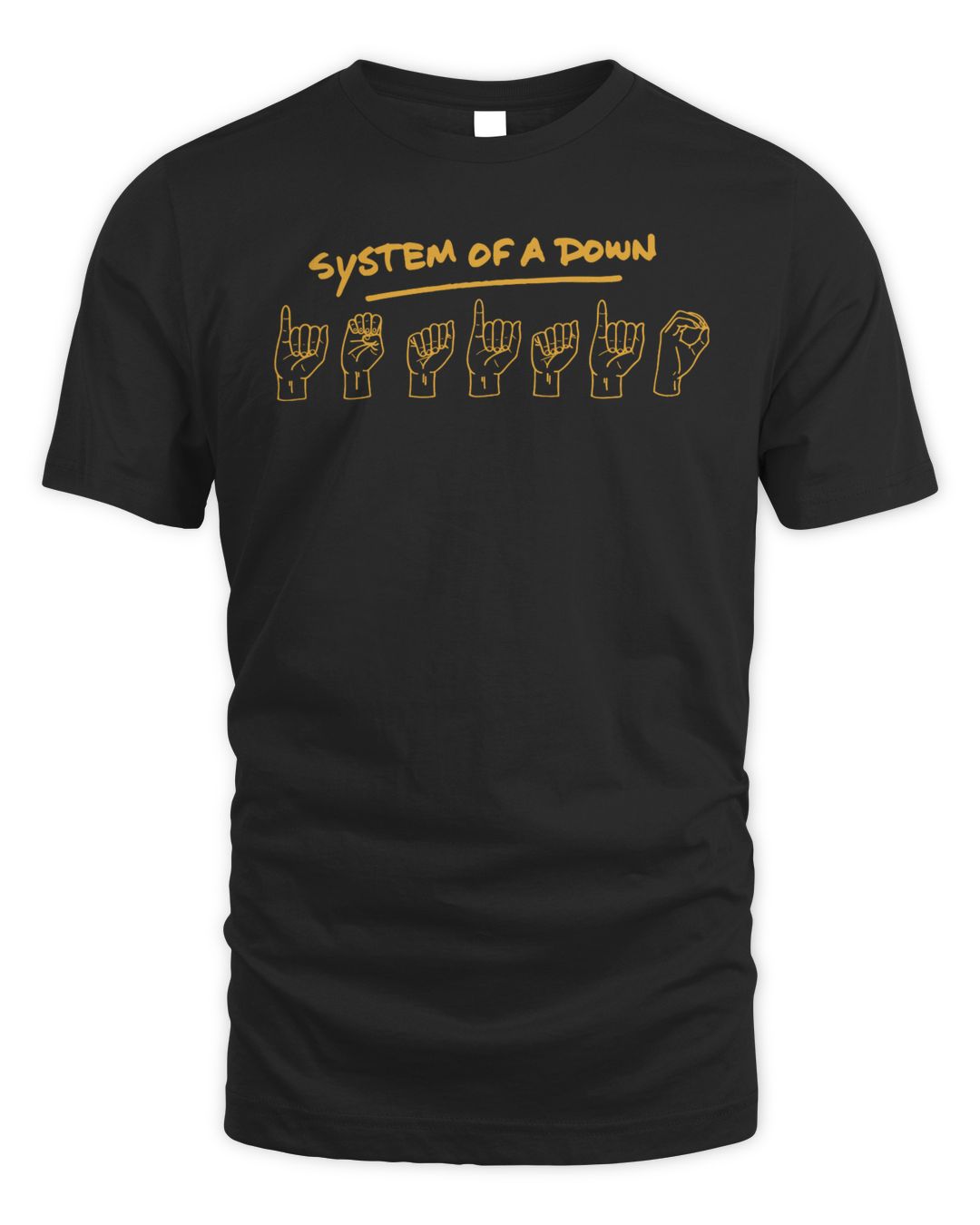 System Of A Down Merch Sign Language T Shirt | Vecge