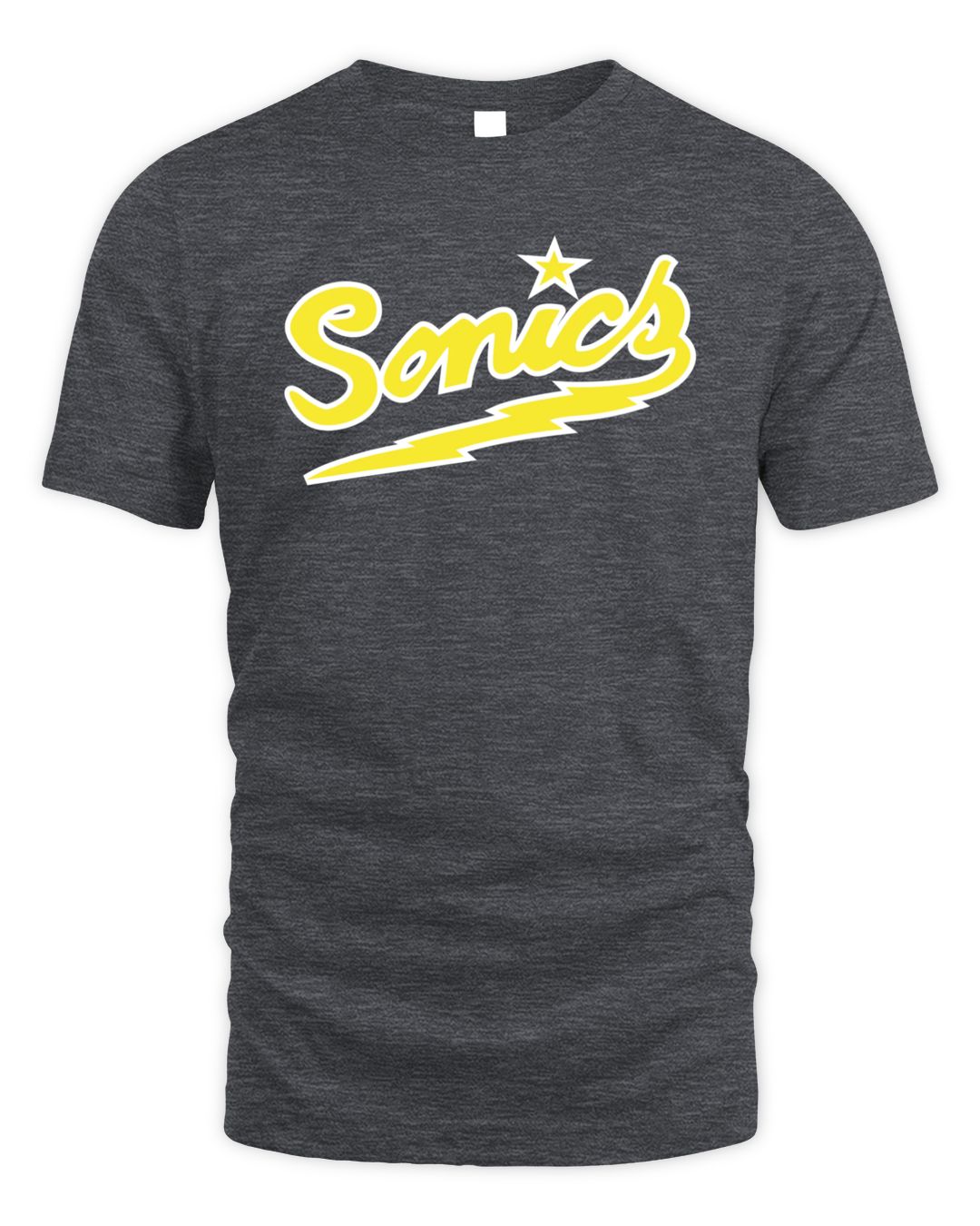 Seattle Supersonics Black Lightning Bolt Logo T-Shirt