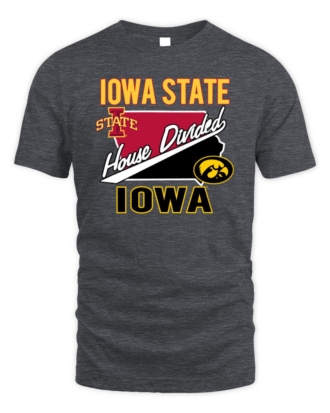 Iowa Vs Iowa State House Divided Matchup T-Shirt