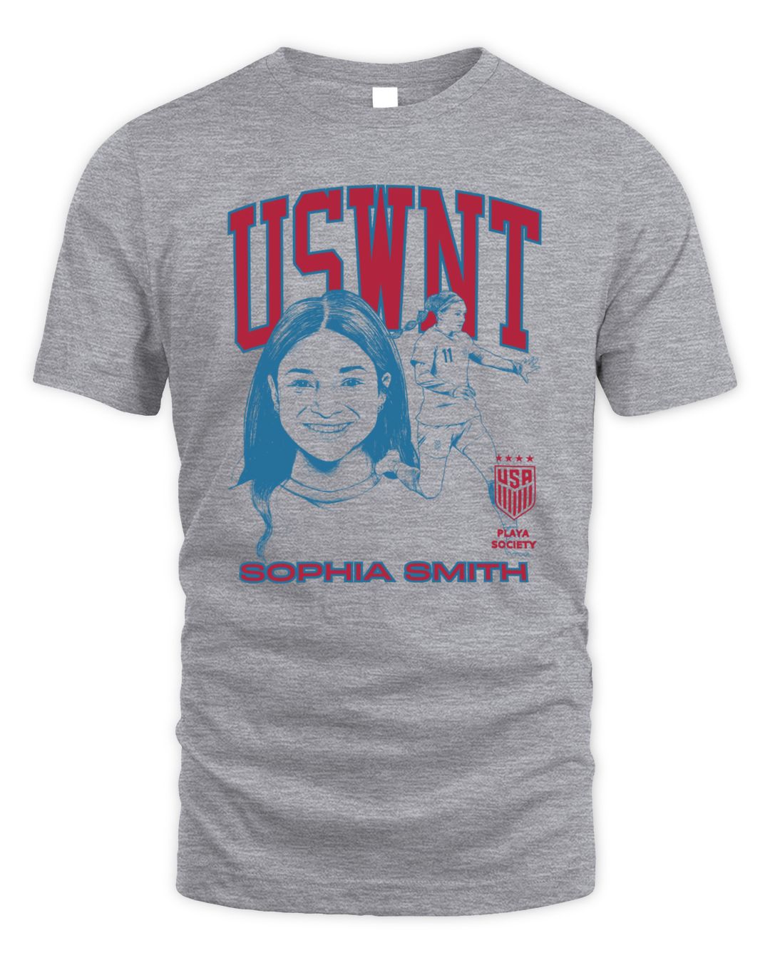 Uswnt Merch Sophia Smith 11 T Shirt Graphics Playa Society