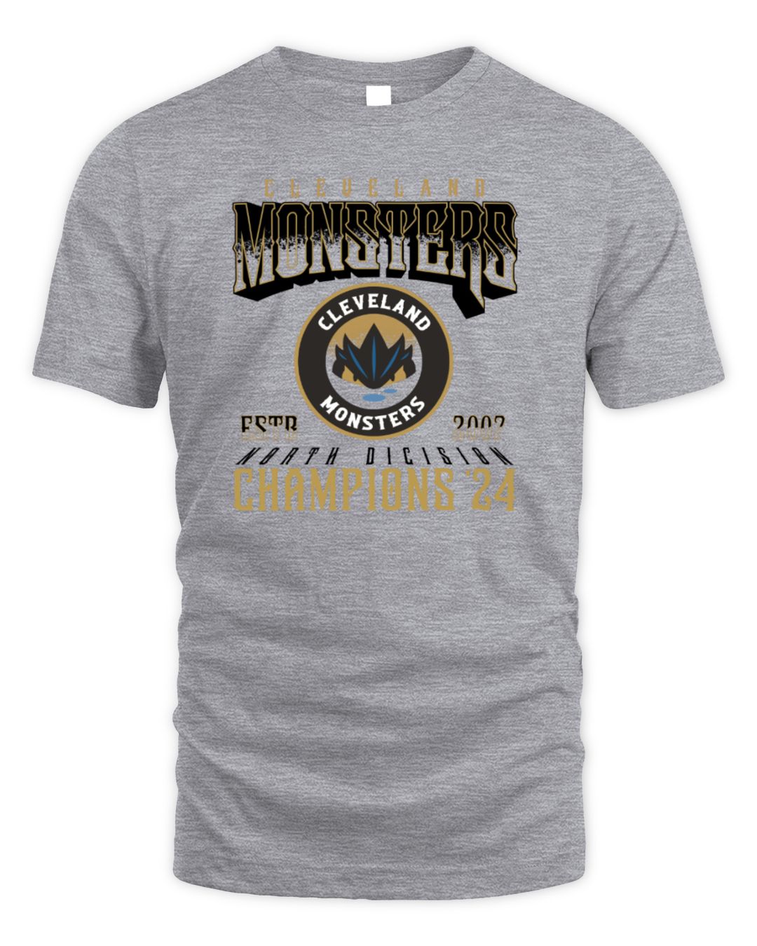 Cleveland Monsters Merch North Division Champions 2024 T-Shirt