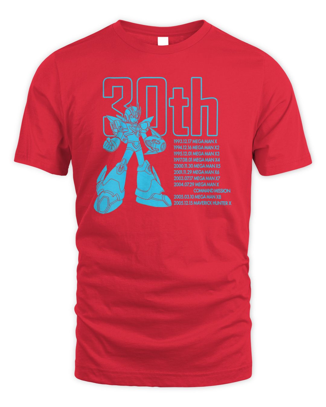 Capcom Us Merch Mega Man X 30Th Anniversary T-Shirt