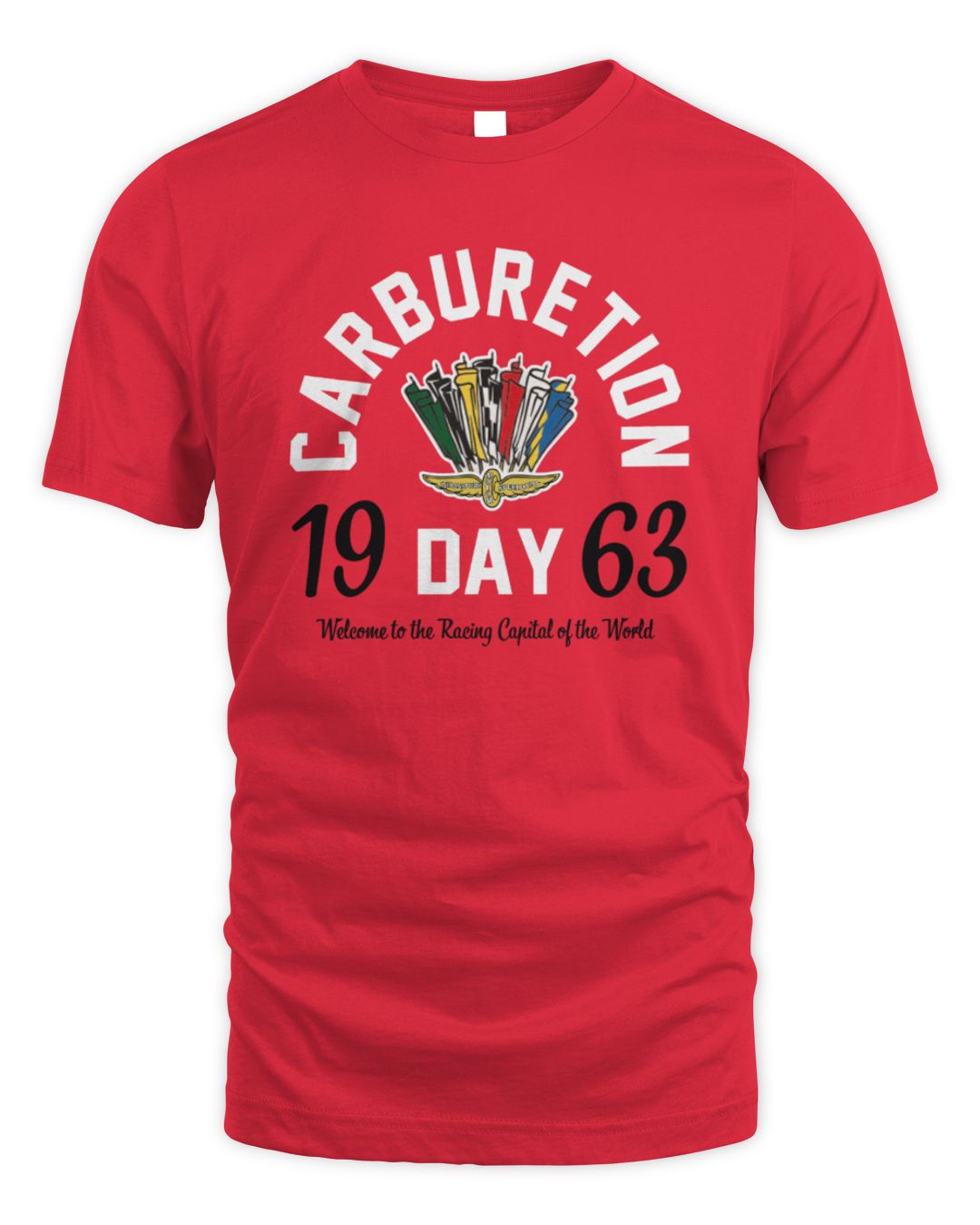 Indianapolis Motor Speedway Merch Indianapolis 500 Carburetion Day T-Shirt