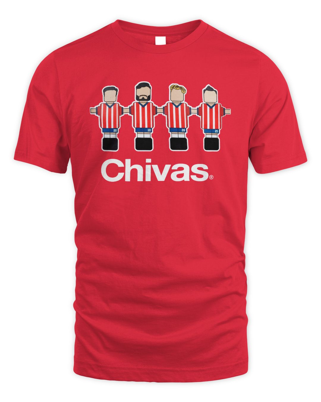 Playera Futbolito Chivas Varonil Roja