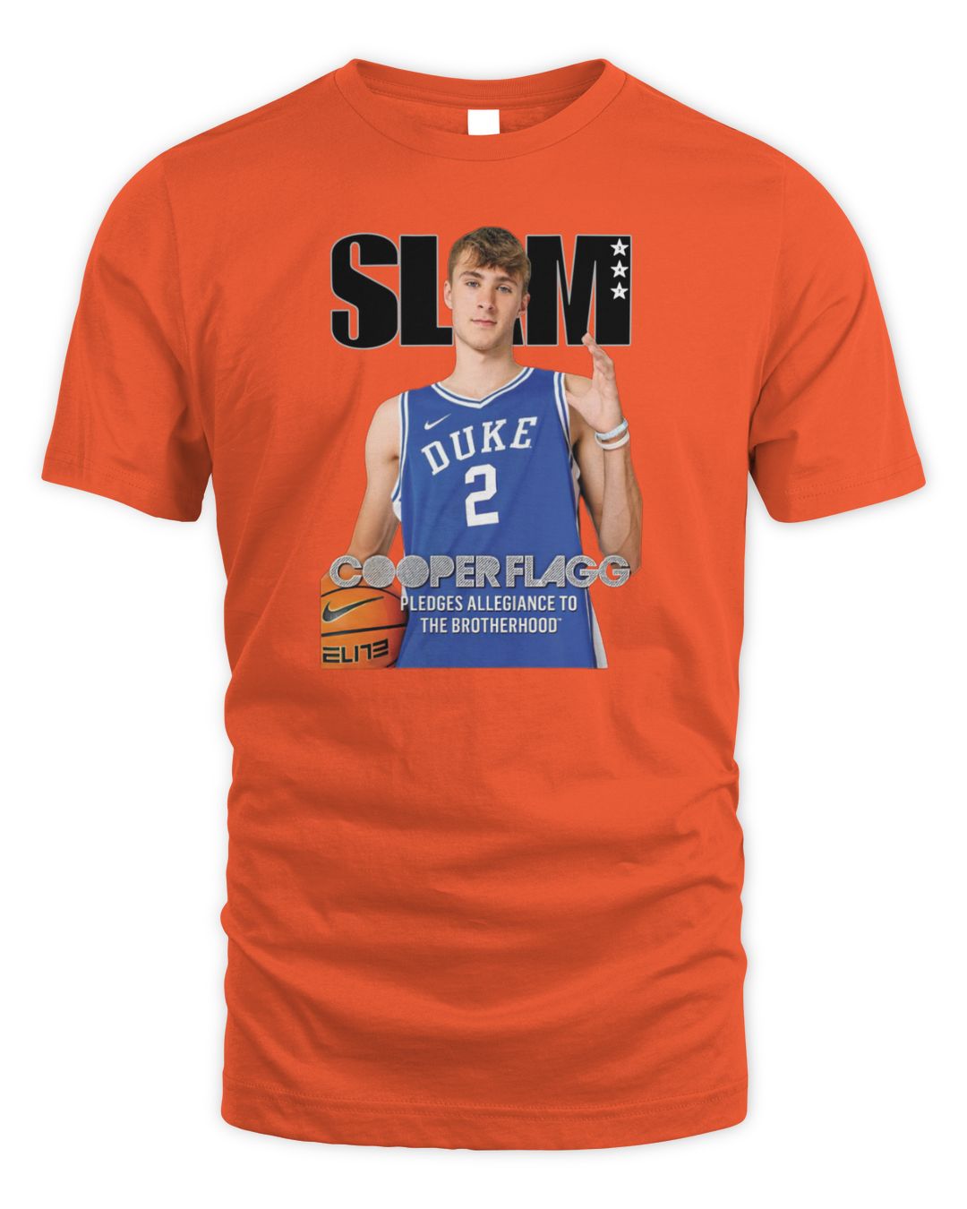 Cooper Flagg Duke Basketball Slam Cover Tee Shirt