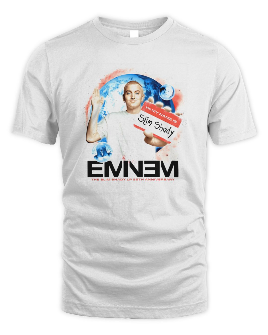 Eminem 25Th Anniversary Merch Sslp25 Name Tag T-Shirt