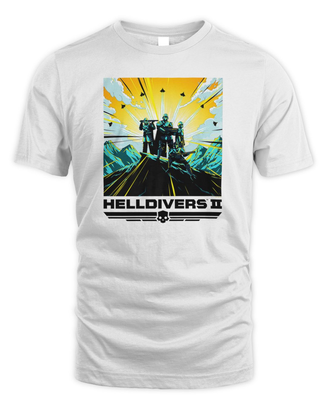 Helldivers 2 Merch Store Colorful Video Game Poster Shirt