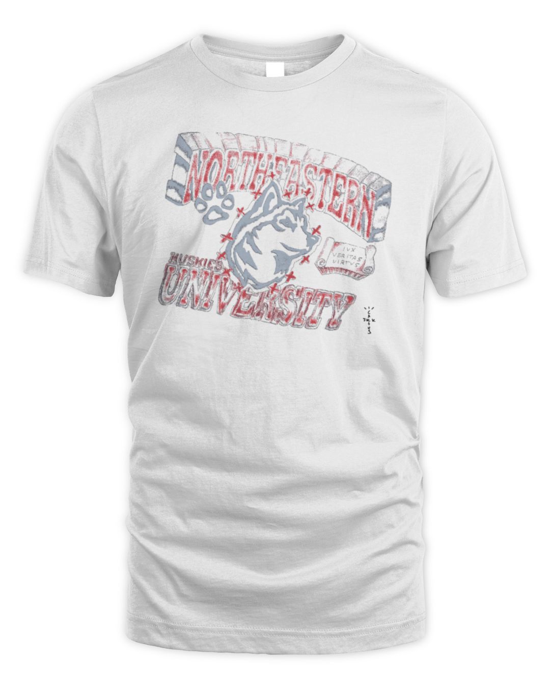 Travis Scott College Merch Cactus Jack Northeastern University Merch Shirt