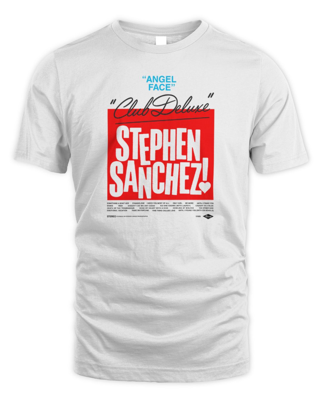 Stephen Sanchez Merch Angel Face Club Deluxe T-Shirt