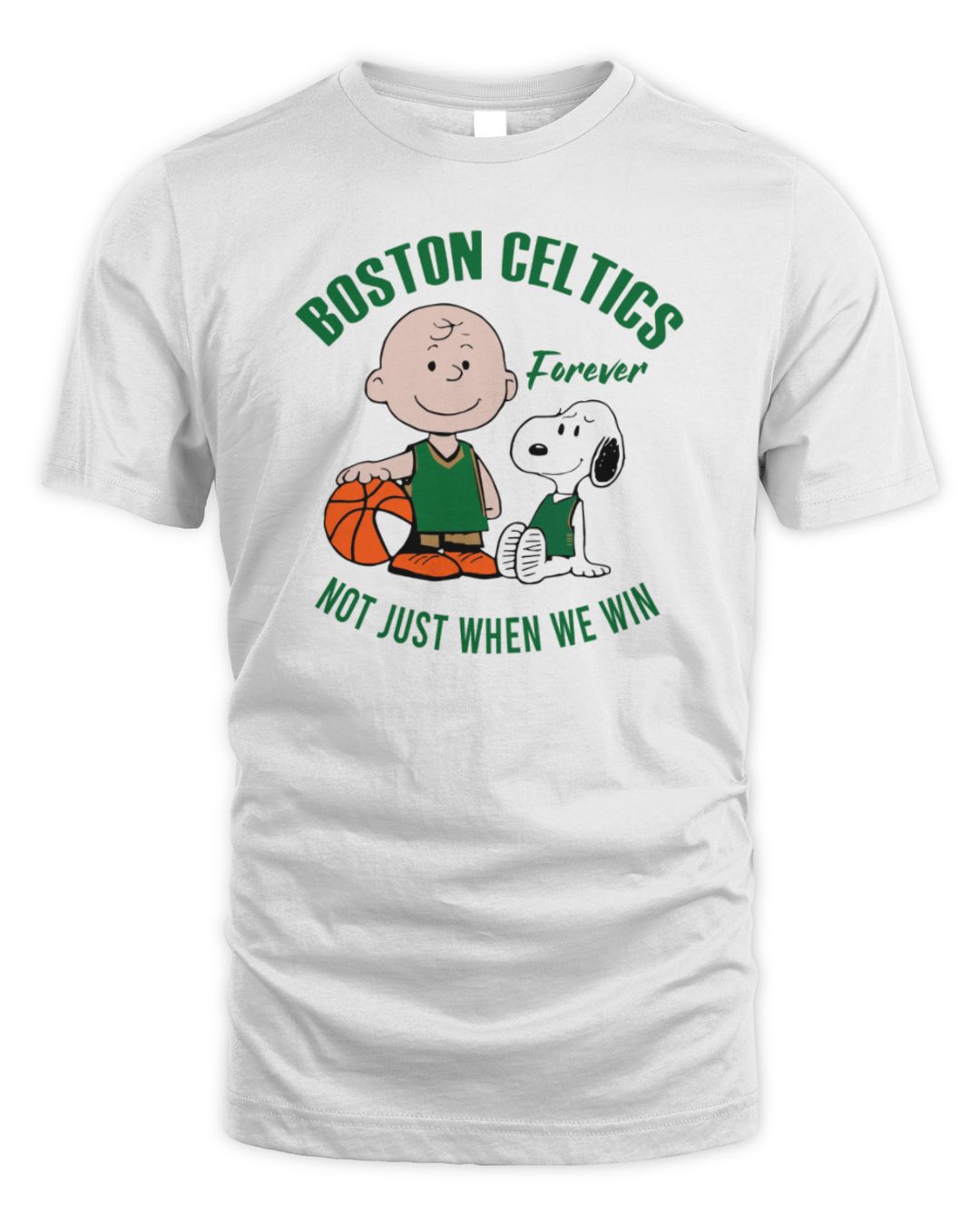 Charlie Brown And Snoopy Boston Celtics Forever Not Just When We Win Shirts