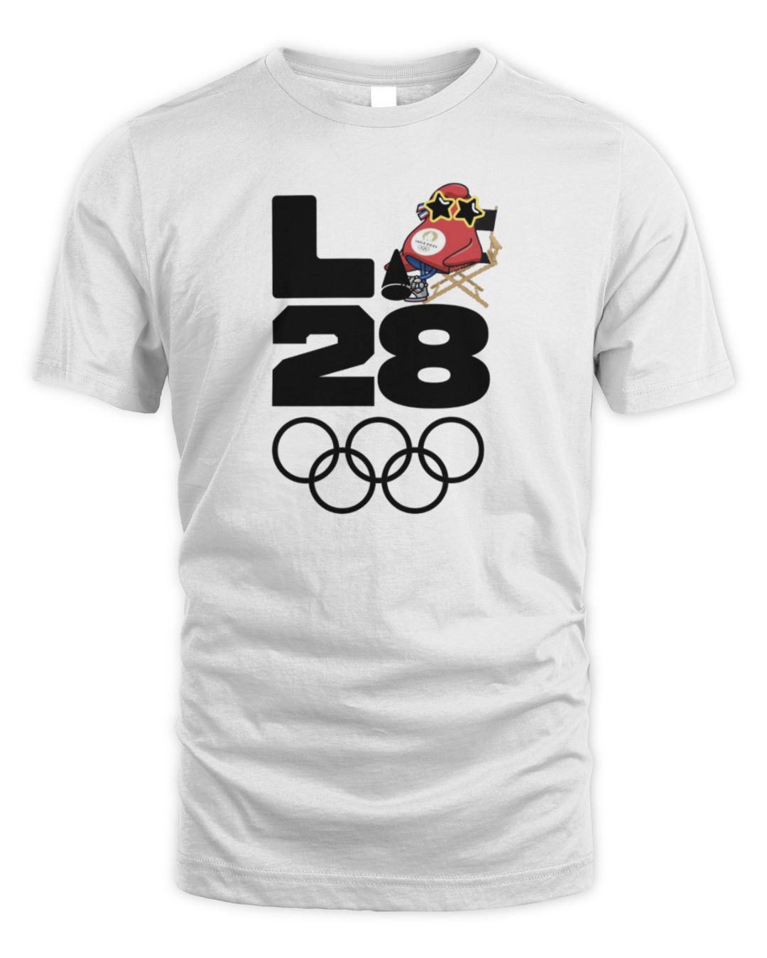 Team USA Olympics Merch LA 2028 Summer Olympics Mascot Handover T-Shirt