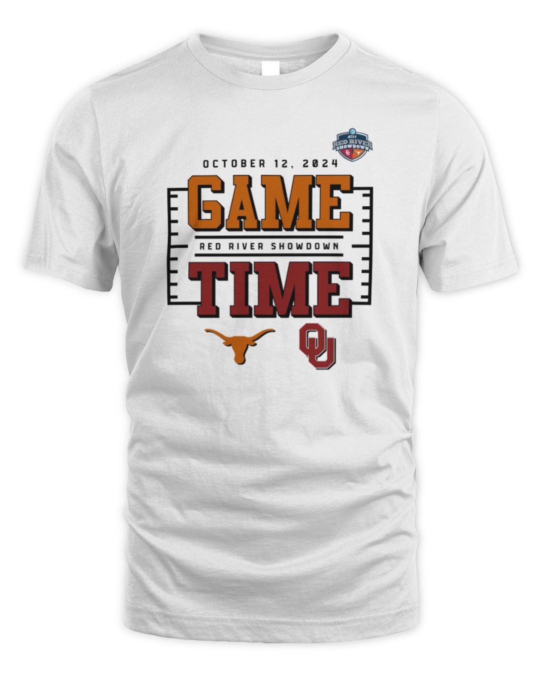 Texas and Oklahoma Football 2024 Red River Showdown Hoodie