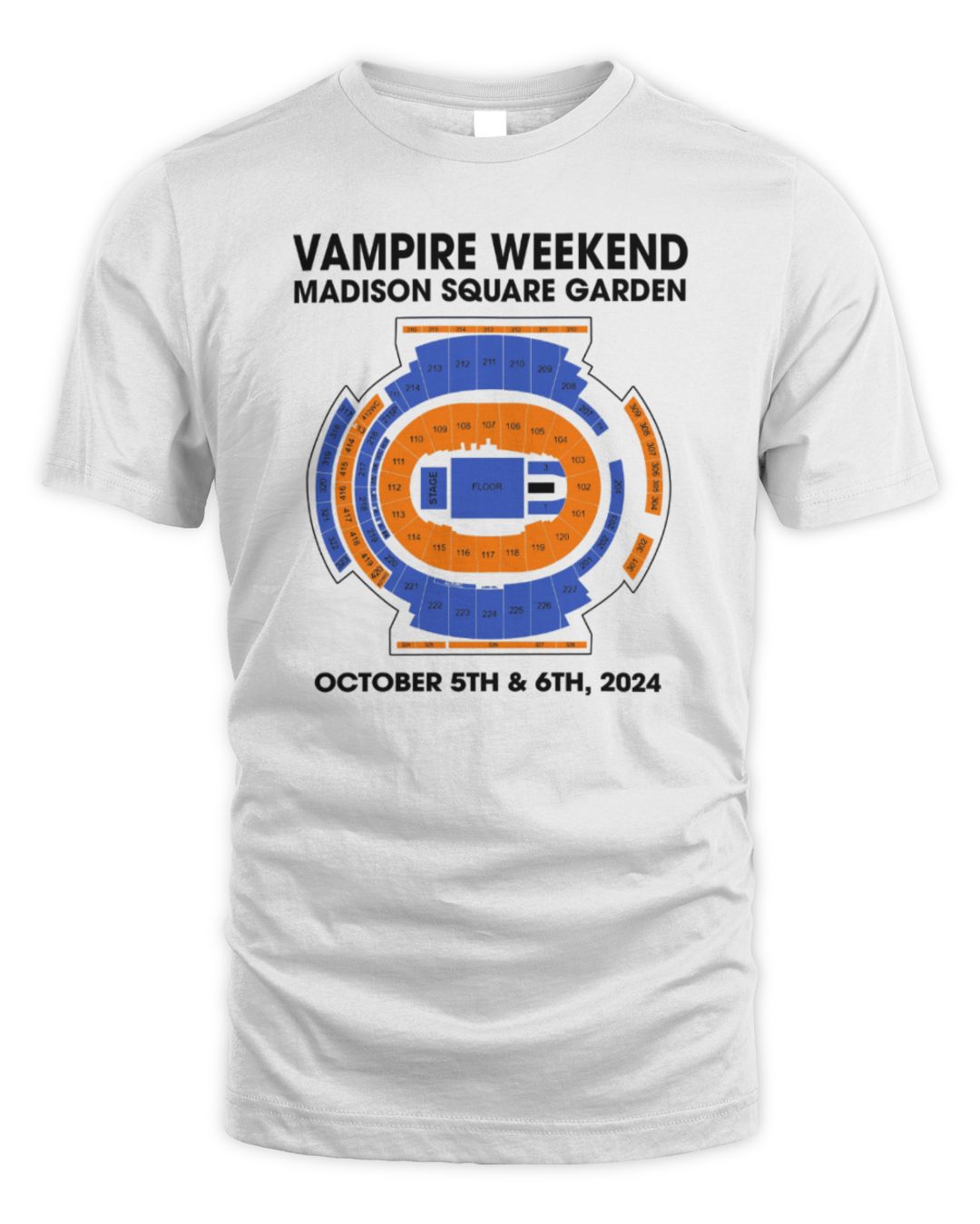 Vampire Weekend Msg Merch 2024 Event New York T-Shirt