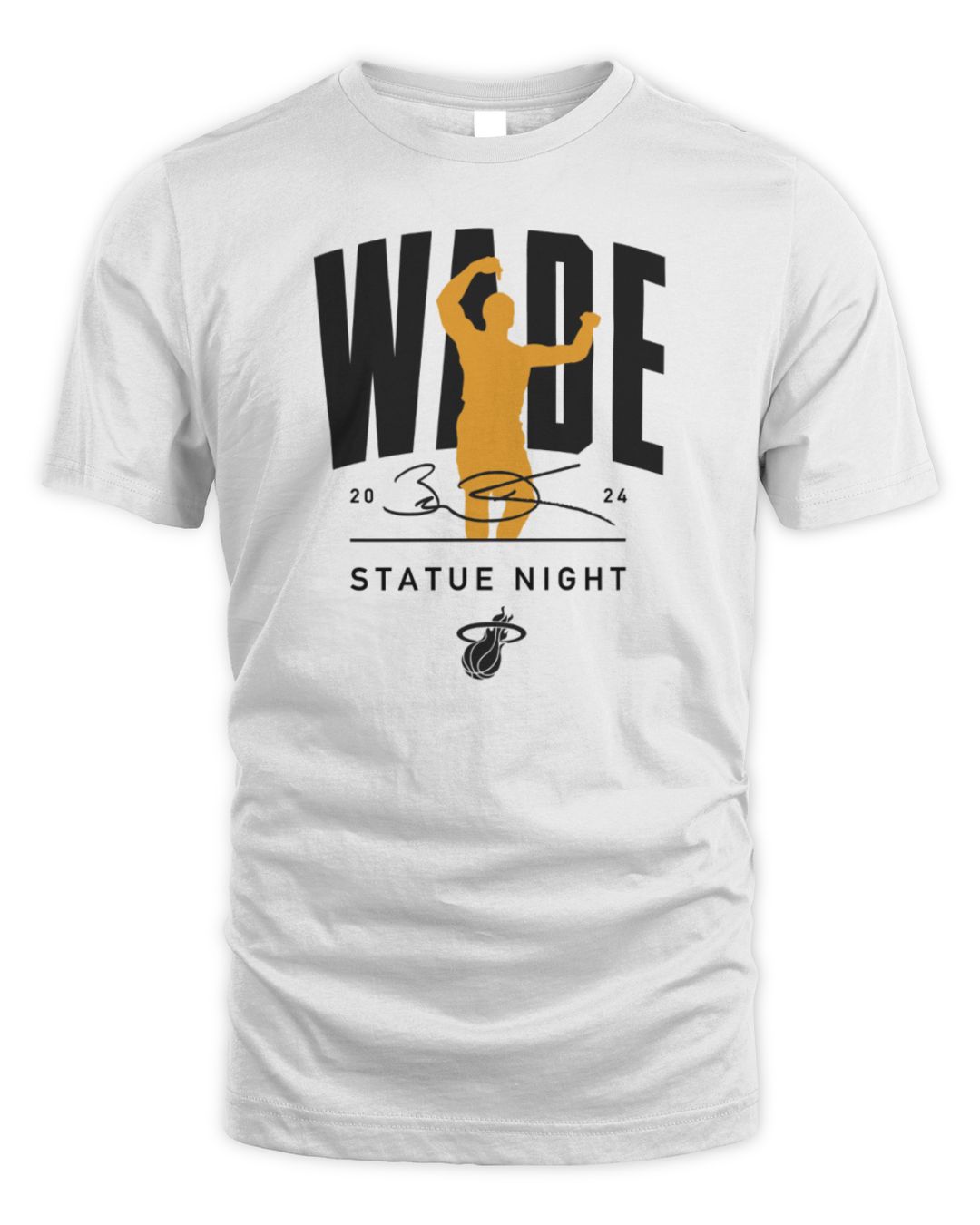Miami Heat Merch Dwyane Wade Statue Night 2024 Shirt