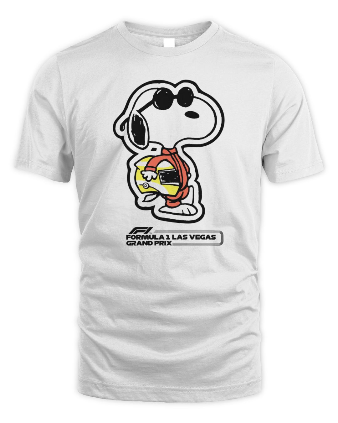 Snoopy Formula 1 x Peanuts 2024 Las Vegas Grand Prix Joe Cool T-Shirt ...