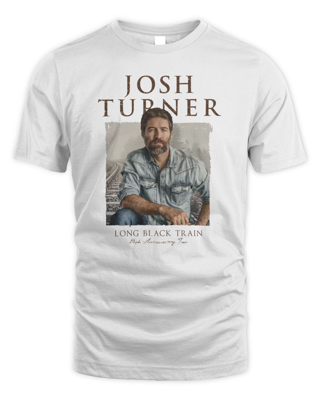 Josh Turner Merch Long Black Train Anniversary Tour T Shirt