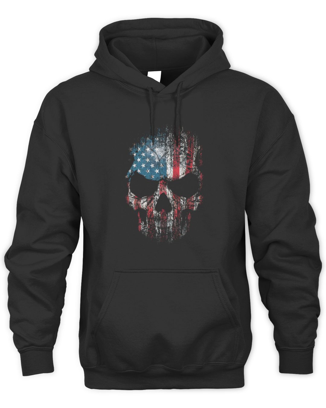 Hodgetwins Merch Store USA Flag Skull Hoodie