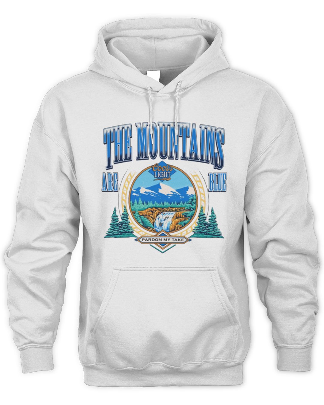 PMT X Coors Light Merch The Mountains Are Blue 2024 Hoodie