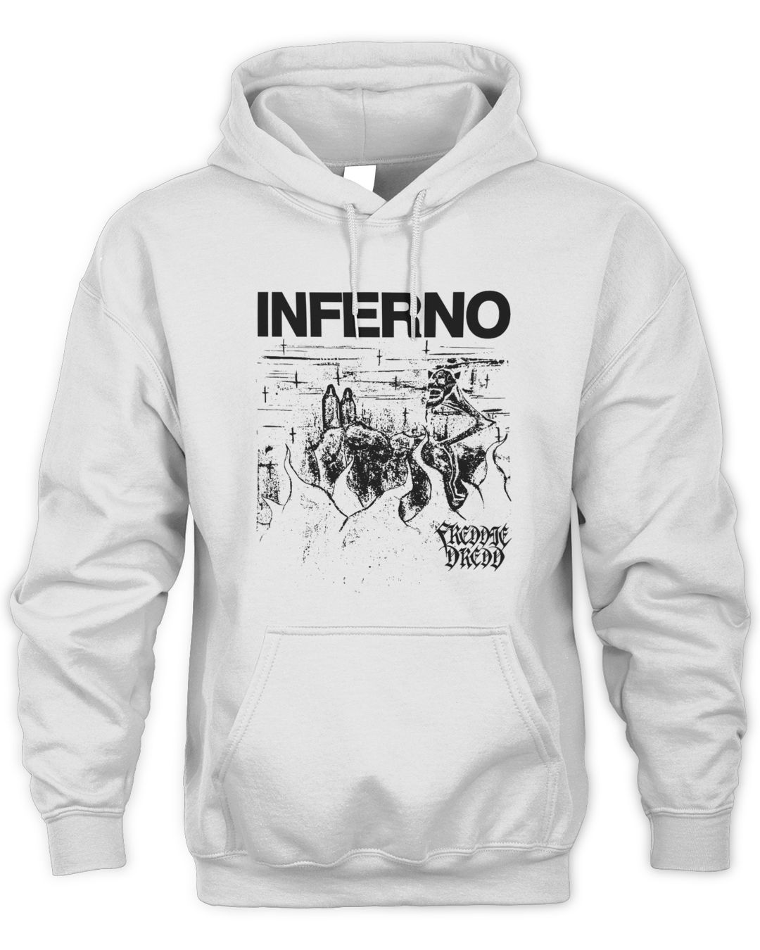 Freddie Dredd Merch Inferno White Hoodie